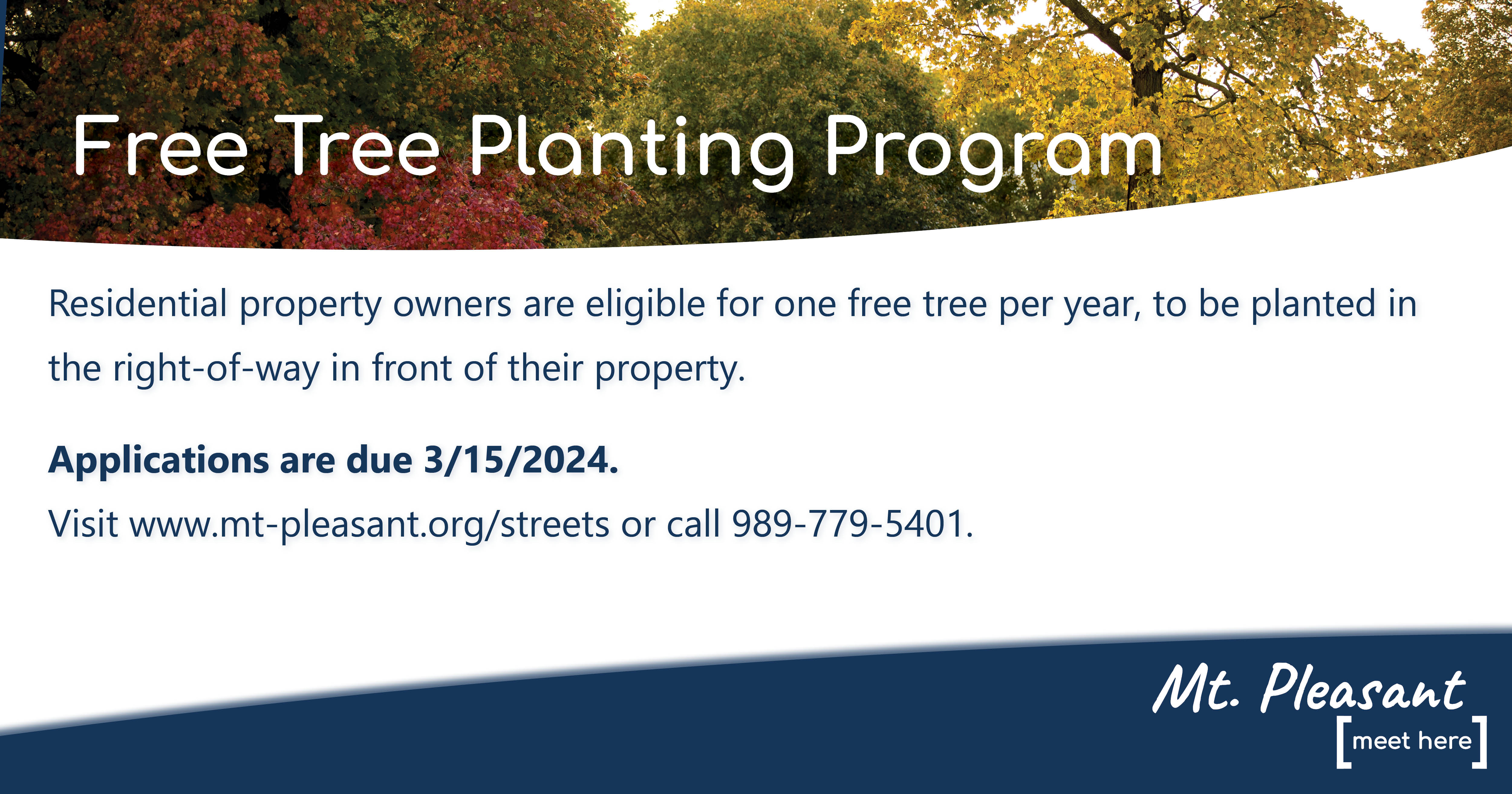 Free Tree Planting Program – City of Mt.Pleasant