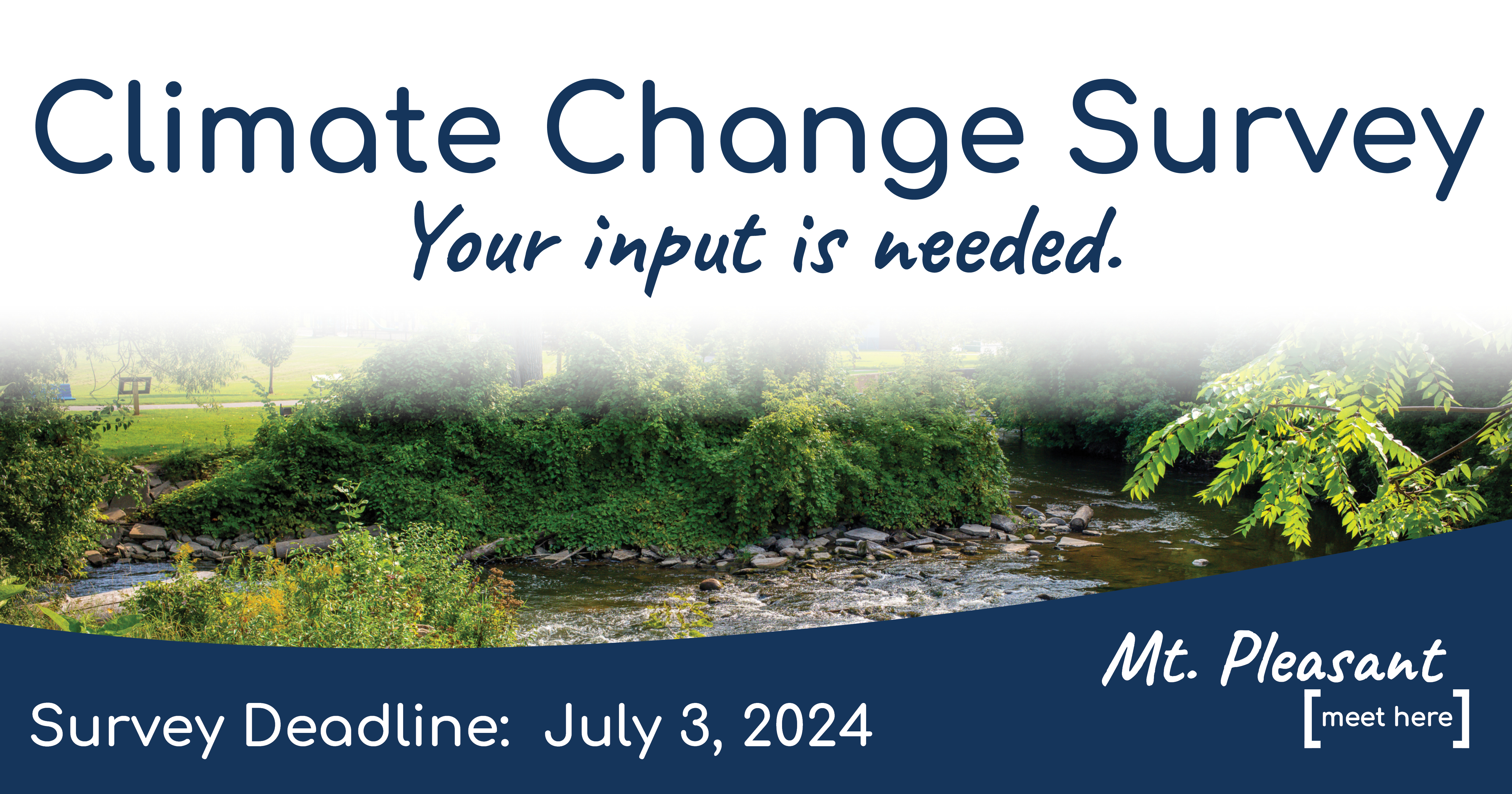 Climate Change Survey – Your Input is Needed – City of Mt.Pleasant